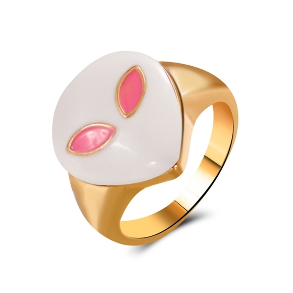 None | Jewelry | Alien Head Ring White Gold Colored Y2k Style Great For ...